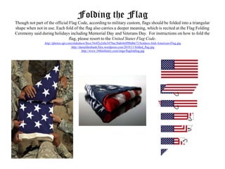 Etiquette of the united states flag of america | PPTX