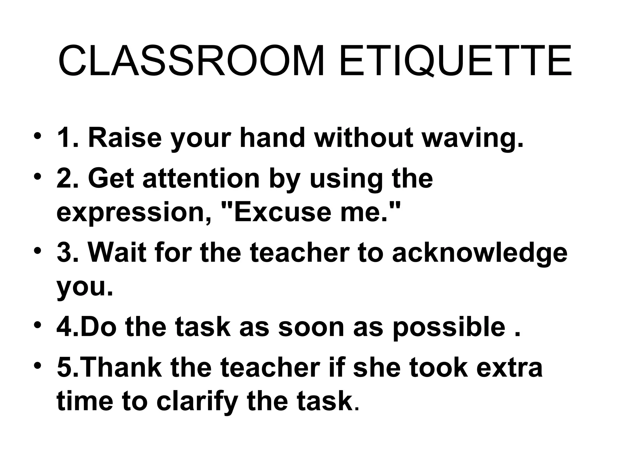 Etiquette Original | PPT