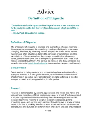 Etiquette Project | DOCX