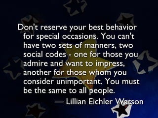 Etiquette Quotations | PPT