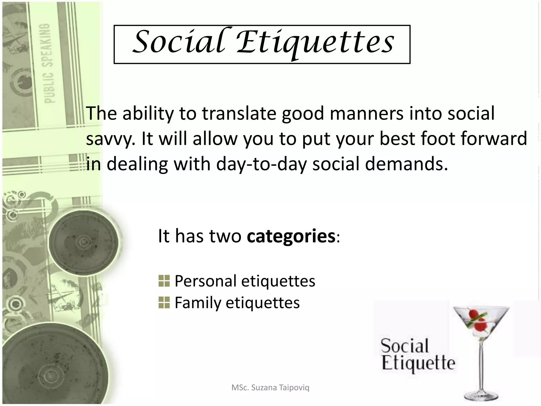 Basic Etiquettes for Effective Communication | PPT