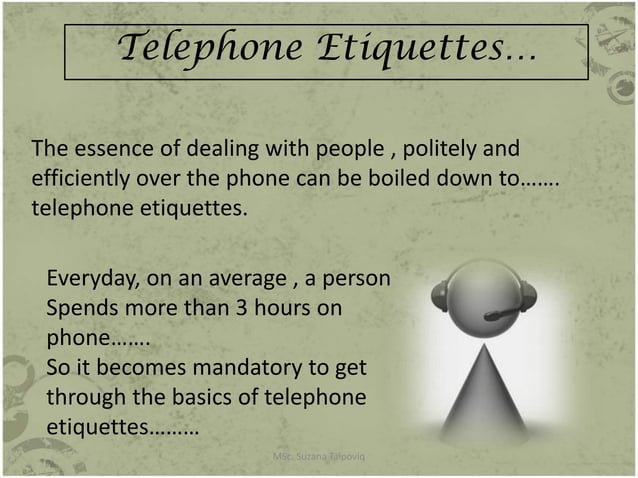 Basic Etiquettes for Effective Communication | PPT