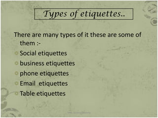 Basic Etiquettes for Effective Communication | PPT