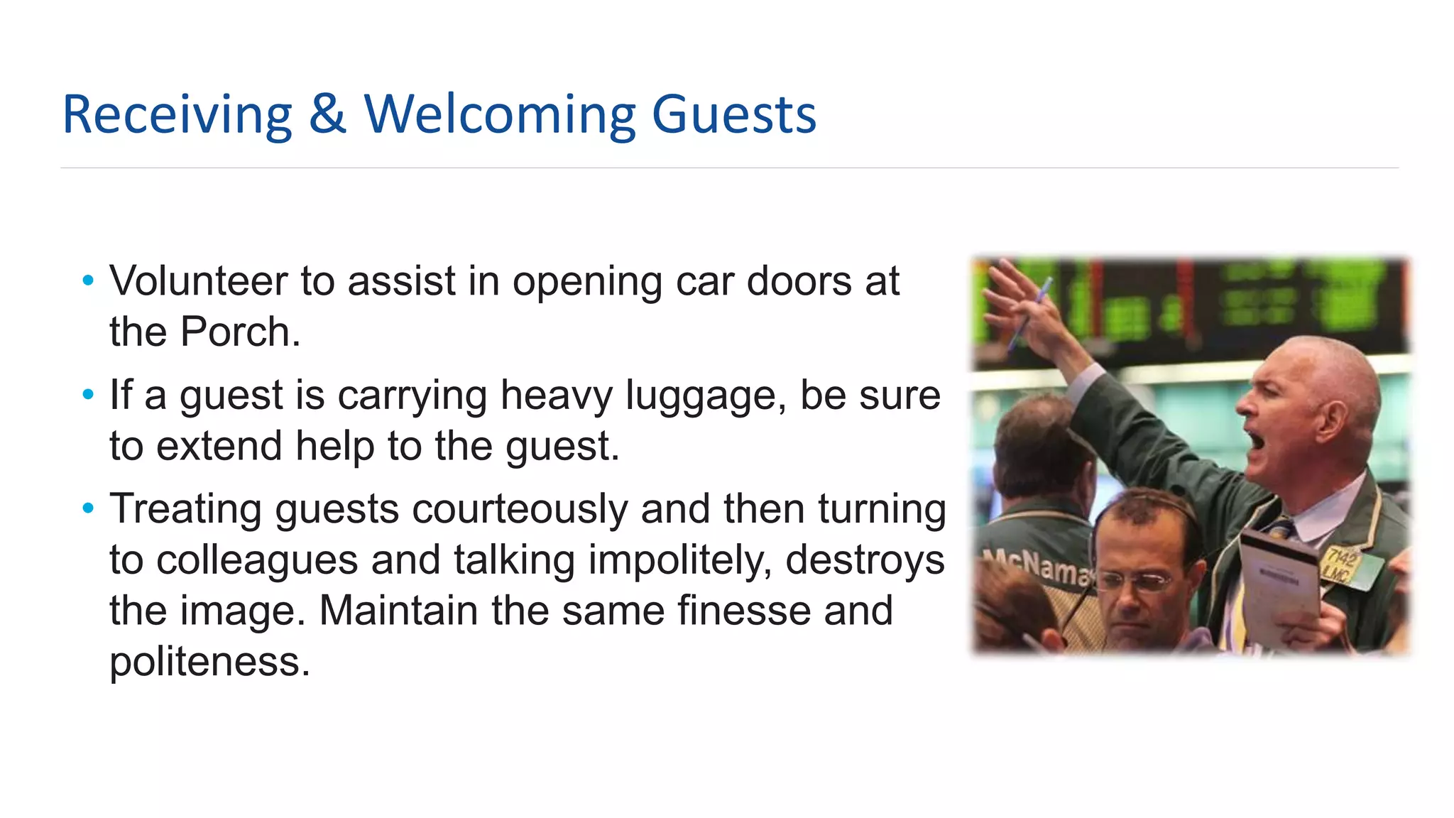 Etiquettes, Courtesies & Mannerisms of a Hotel Professional | PPTX