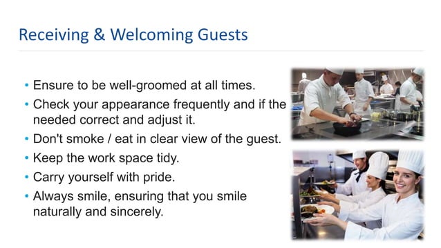Etiquettes, Courtesies & Mannerisms of a Hotel Professional | PPTX