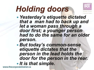 Etiquettes In The Workplace Ravinder Tulsiani | PPTX