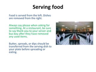 Etiquettes on fine dining | PPT
