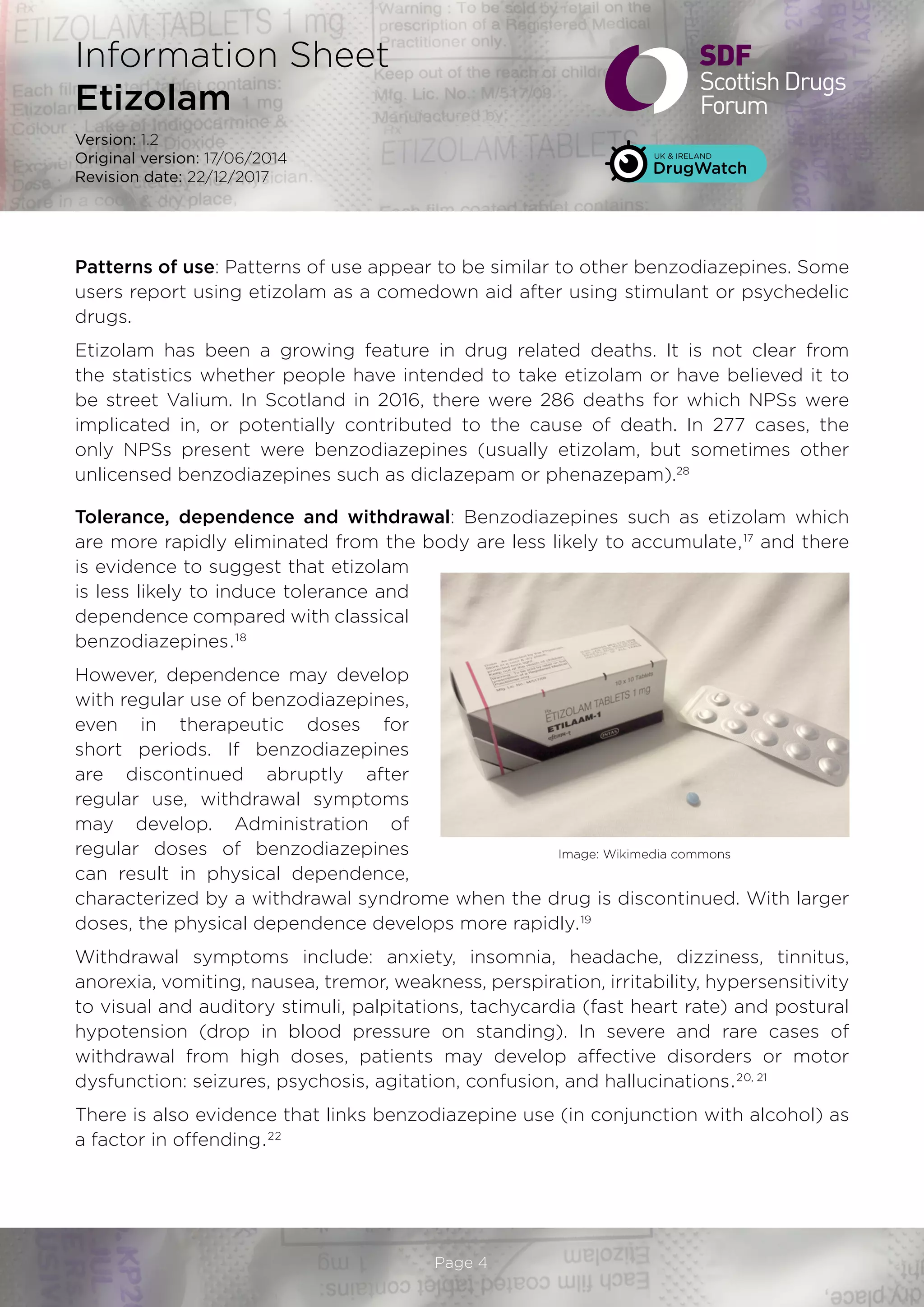 Etizolam,Etilaam, Etizest, Etizola | PDF