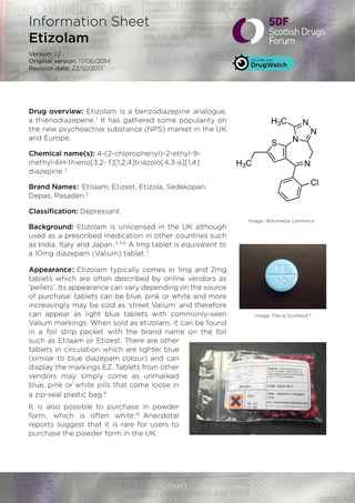 Etizolam,Etilaam, Etizest, Etizola | PDF