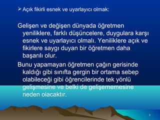 Etkili bir öğretmeden bulunması gereken nitelikler | PPT