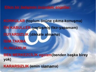 Etki̇li̇ i̇leti̇şi̇m | PPT