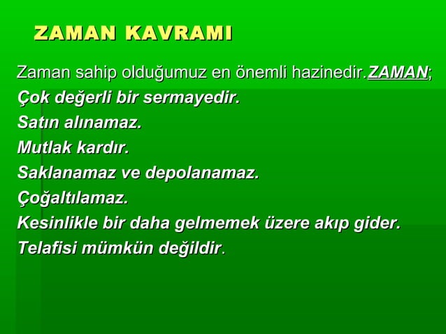 Etkili zaman yonetimi | PPT