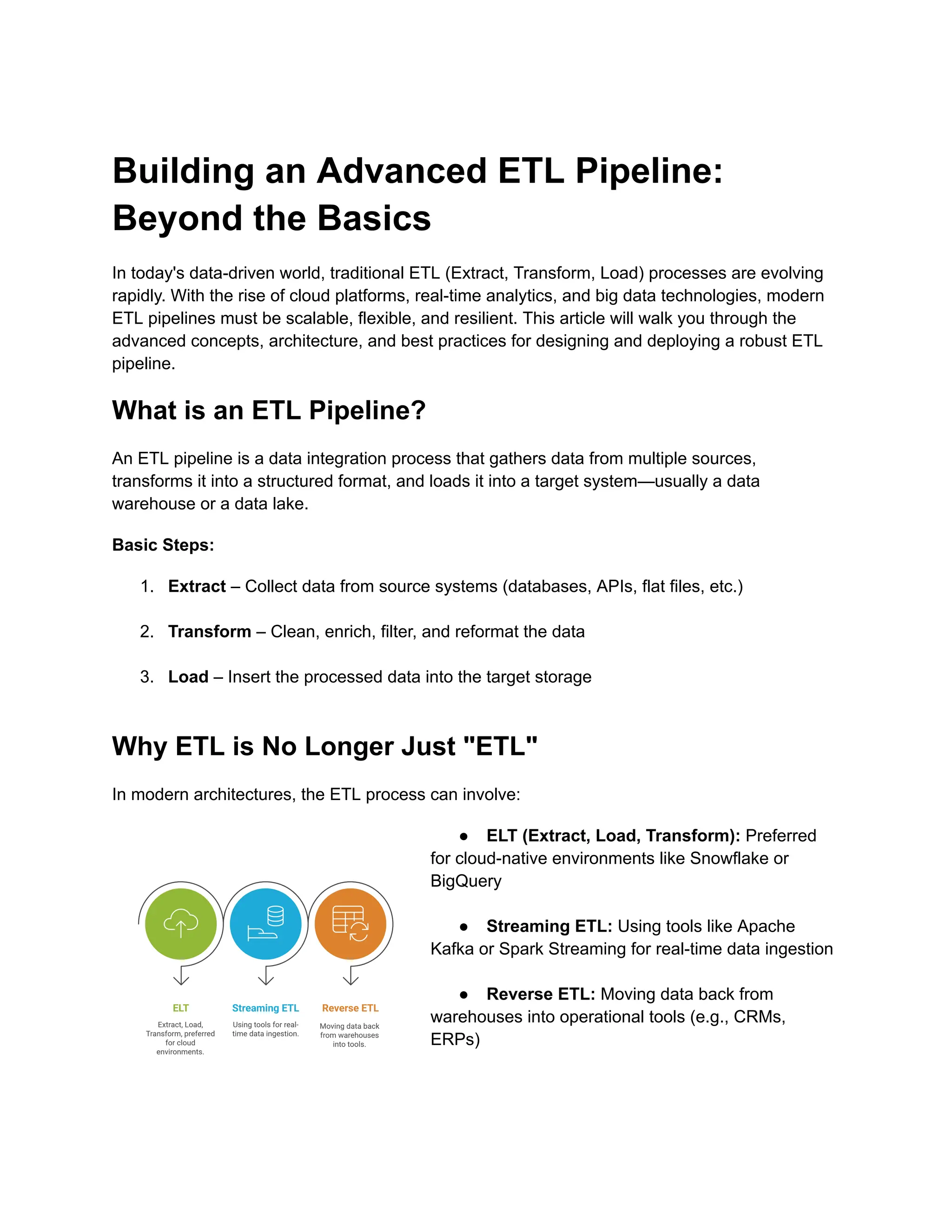 Building an Advanced ETL Pipeline: Beyond the Basics | PDF