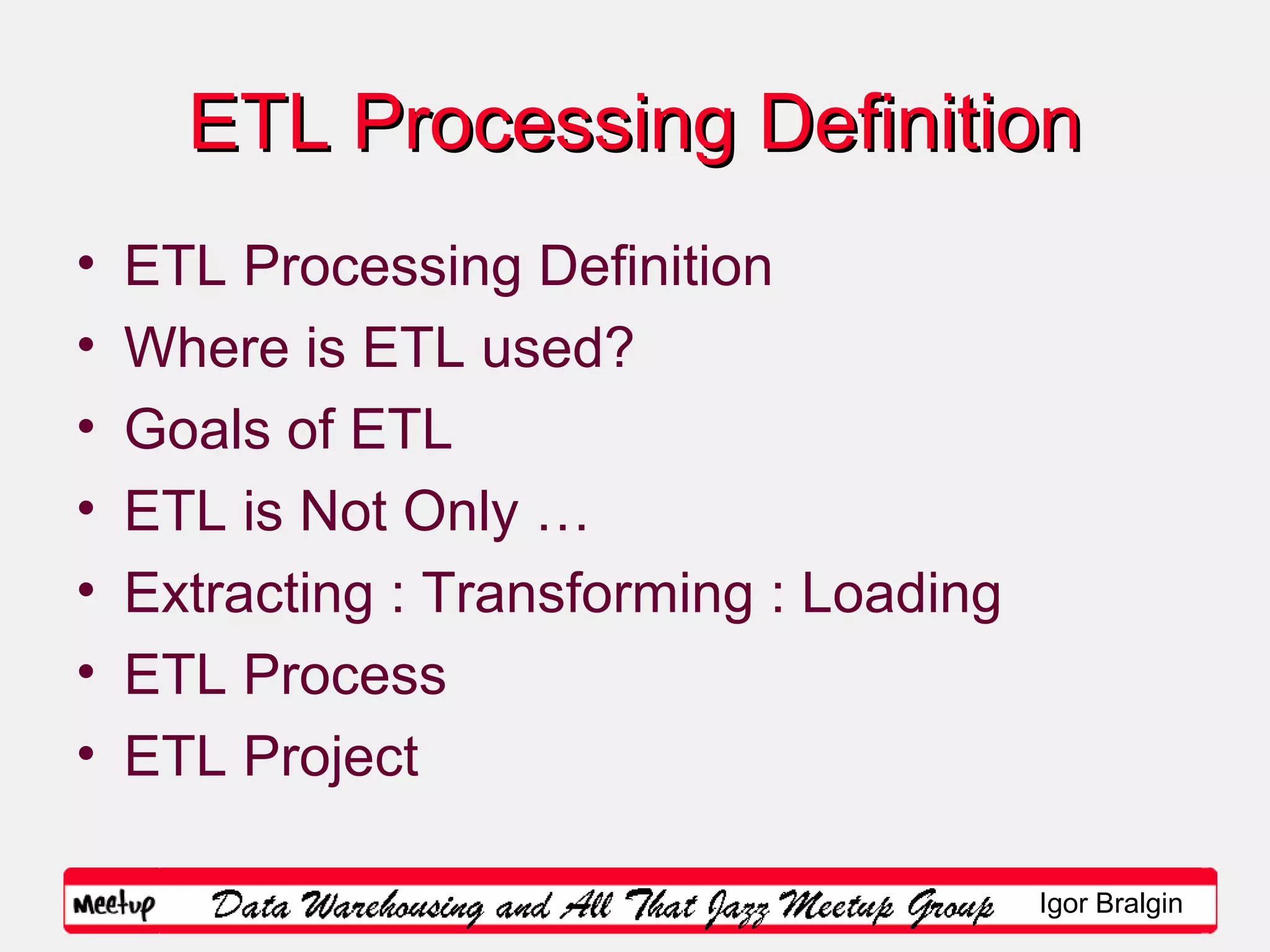ETL Fundamentals | PPT