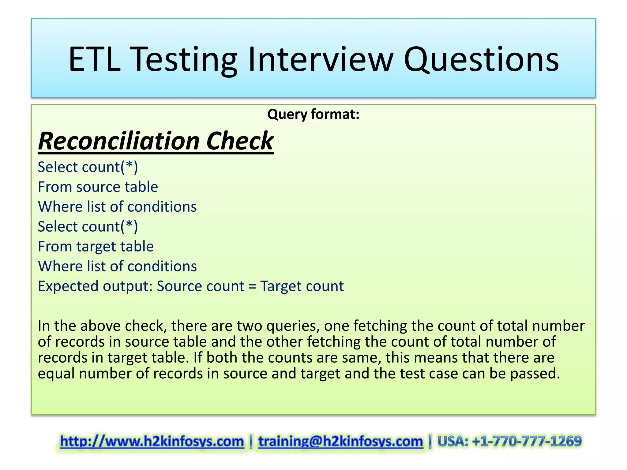 Etl Testing Interview Questions And Answers Ppt