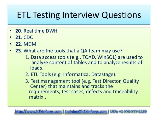 Etl Testing Interview Questions And Answers