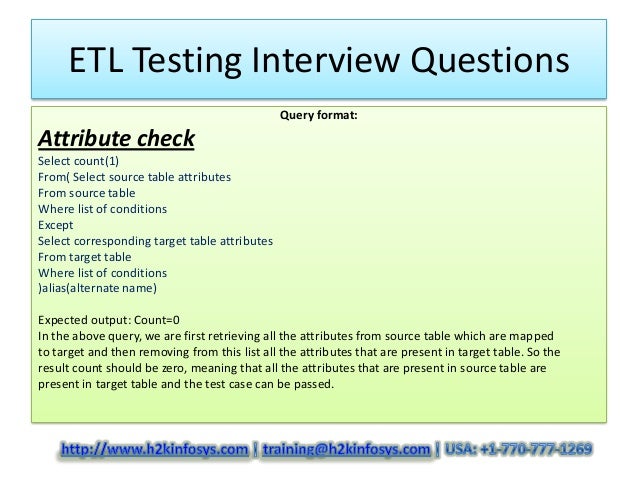 Etl Testing Interview Questions And Answers