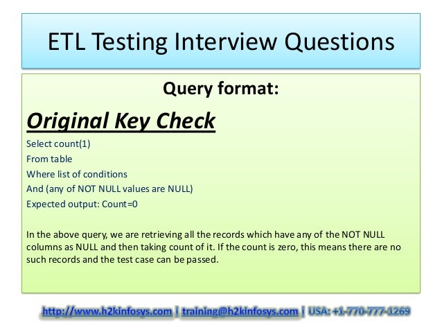 Etl Testing Interview Questions And Answers