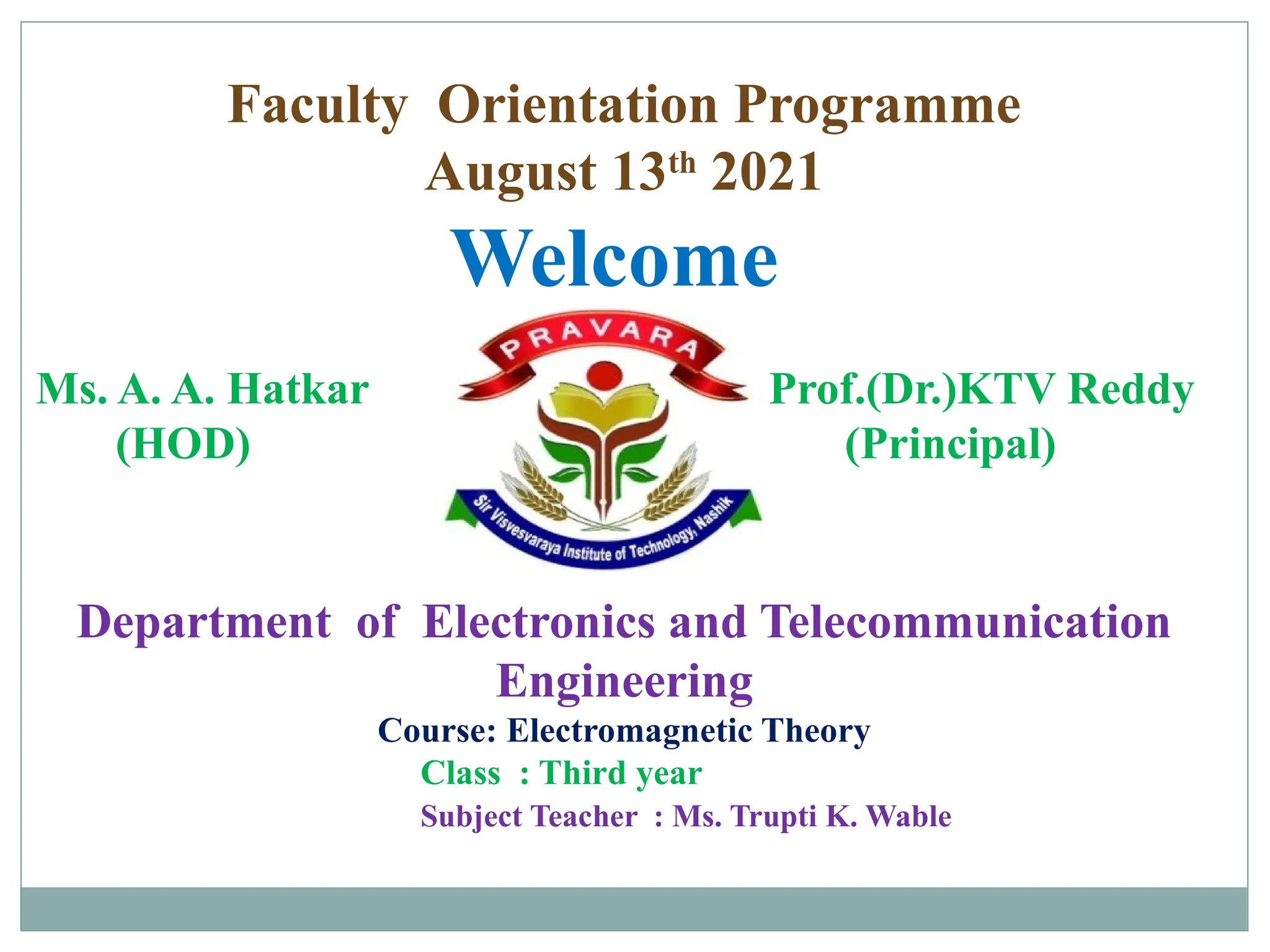 introduction to electromagnetics & transmission line | PPT