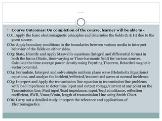 introduction to electromagnetics & transmission line | PPT