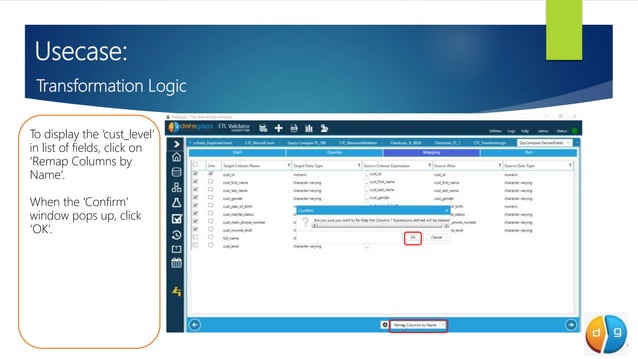 Etl Validator Usecase Transformation Logic In Input Data Source Ppt