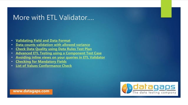 Etl Validator Usecase Transformation Logic In Input Data Source Ppt