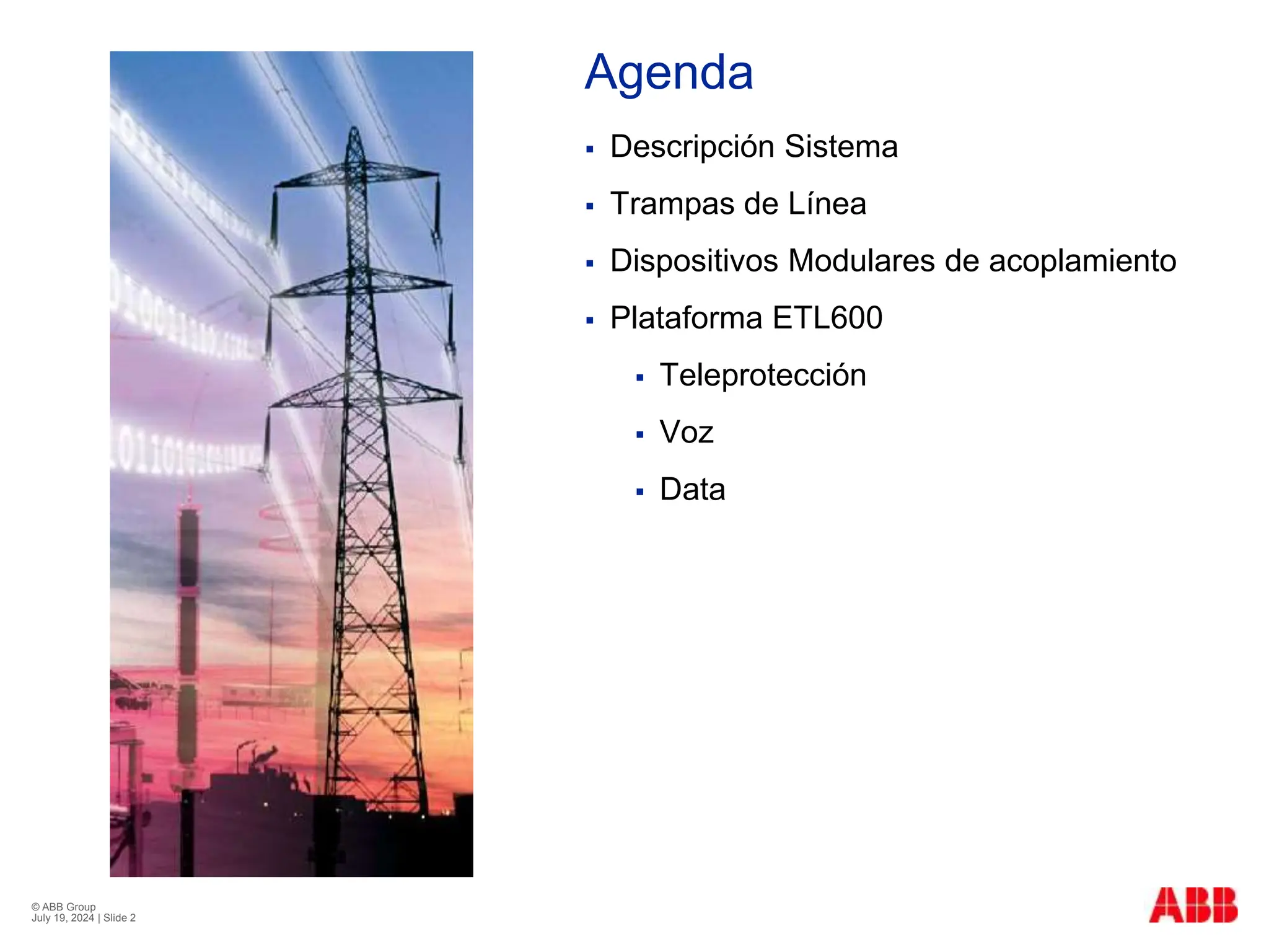 ETL600_1 es un equipo para transmisión de voz, datos y teleprotección ...