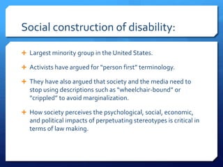 Disability Representations in the Media | PPTX