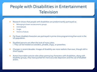 Disability Representations in the Media | PPTX