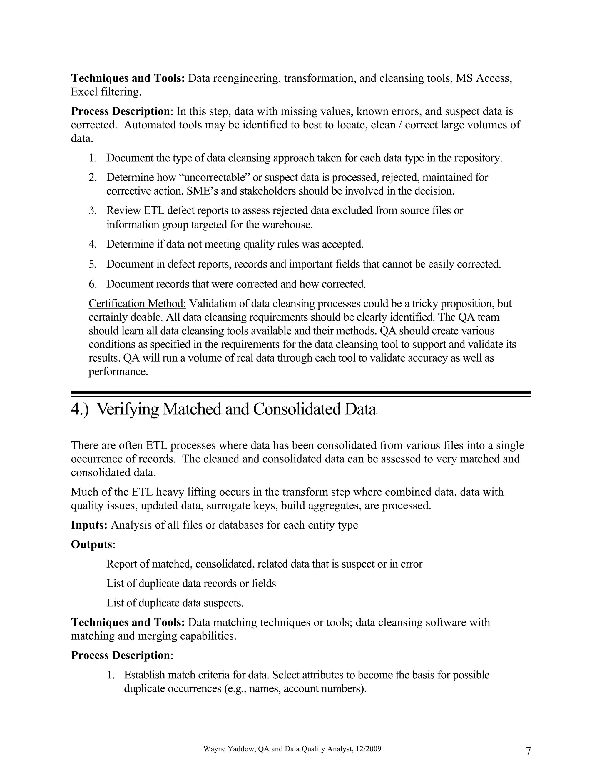 Etl And Data Test Guidelines For Large Applications | DOC