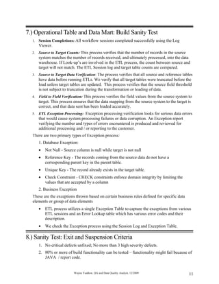 Etl And Data Test Guidelines For Large Applications | DOC