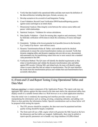 Etl And Data Test Guidelines For Large Applications | DOC