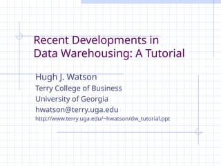 Introduction to ETL Data Warehousing.ppt