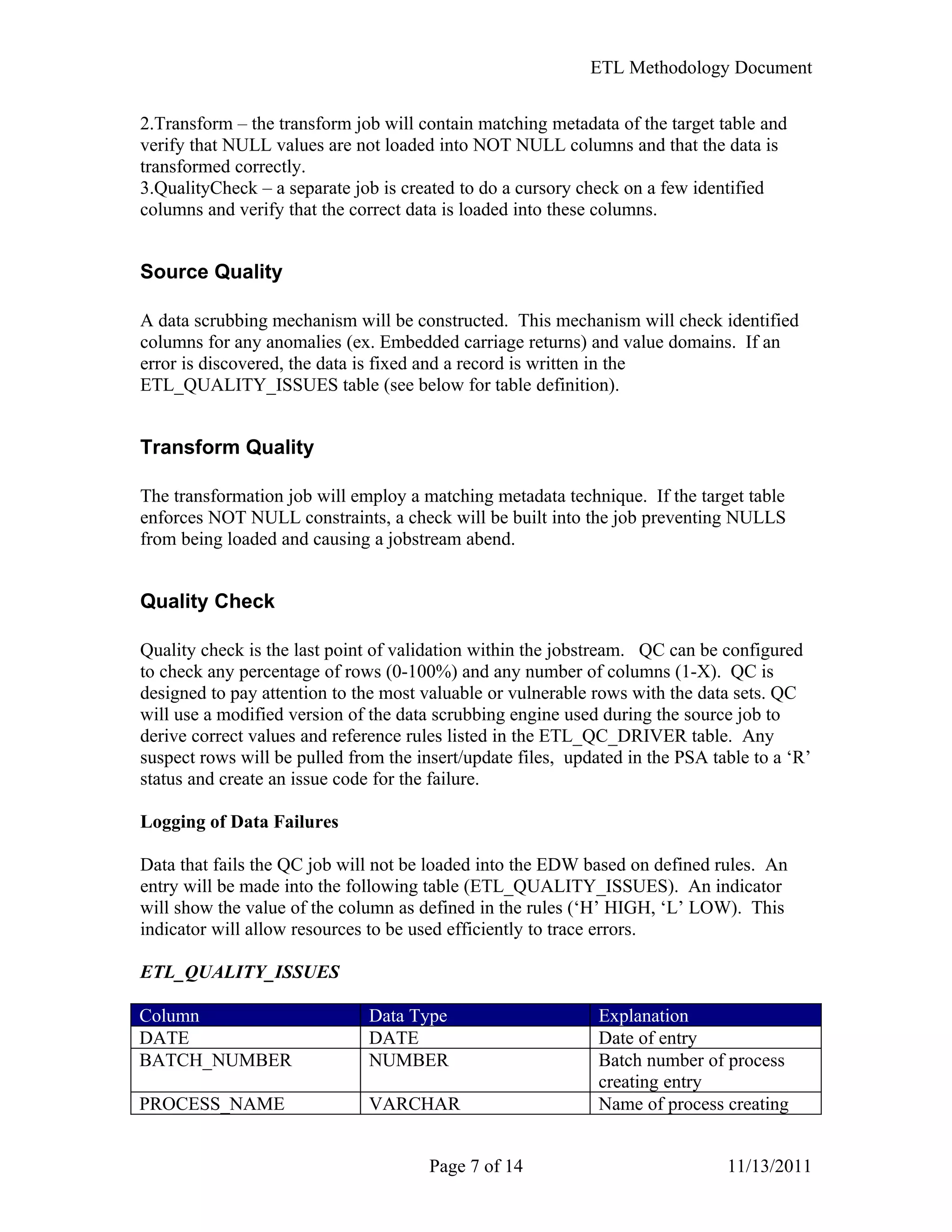 Etl design methodologydocument-datastage | DOC