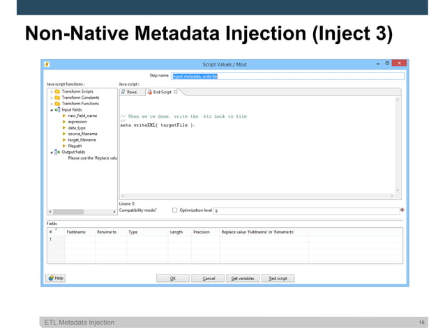 ETL Metadata Injection with Pentaho Data Integration | PPTX | Computing | Technology & Computing