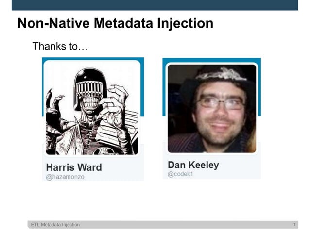 ETL Metadata Injection with Pentaho Data Integration | PPTX | Computing | Technology & Computing