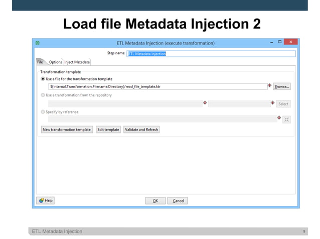 ETL Metadata Injection with Pentaho Data Integration | PPTX | Computing | Technology & Computing
