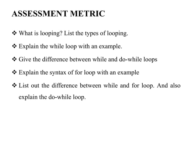 Loops In C Programming Language Pptx Programming Languages Computing 6121