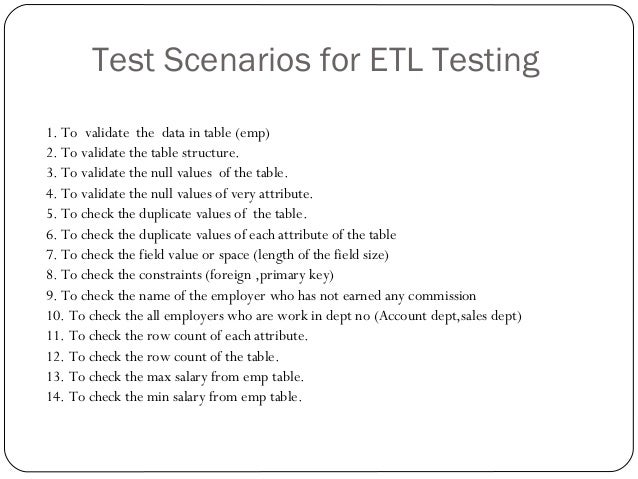 ETL Testing Training Presentation ETL Testing Training Presentation