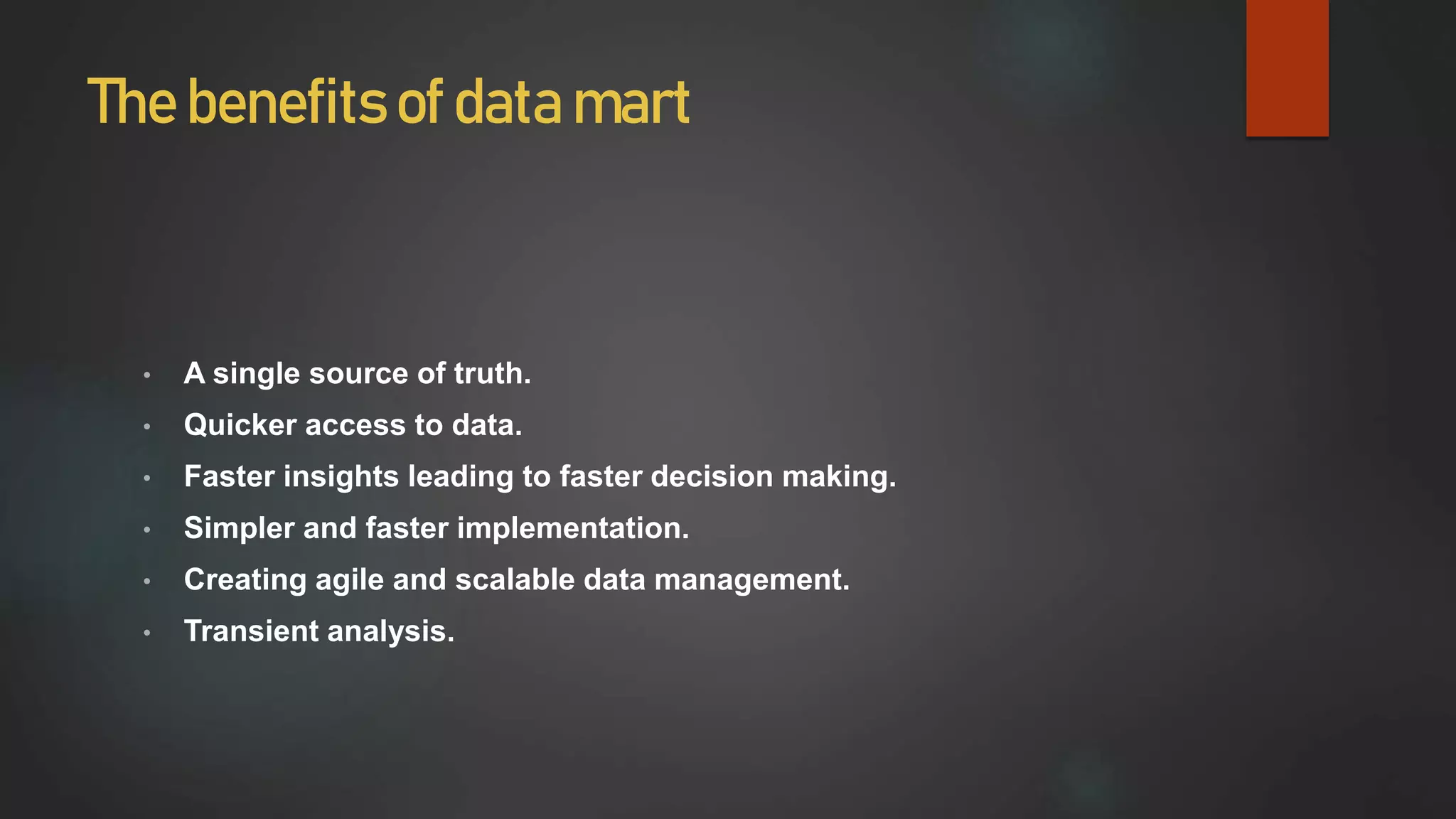 ETL processes , Datawarehouse and Datamarts.pptx
