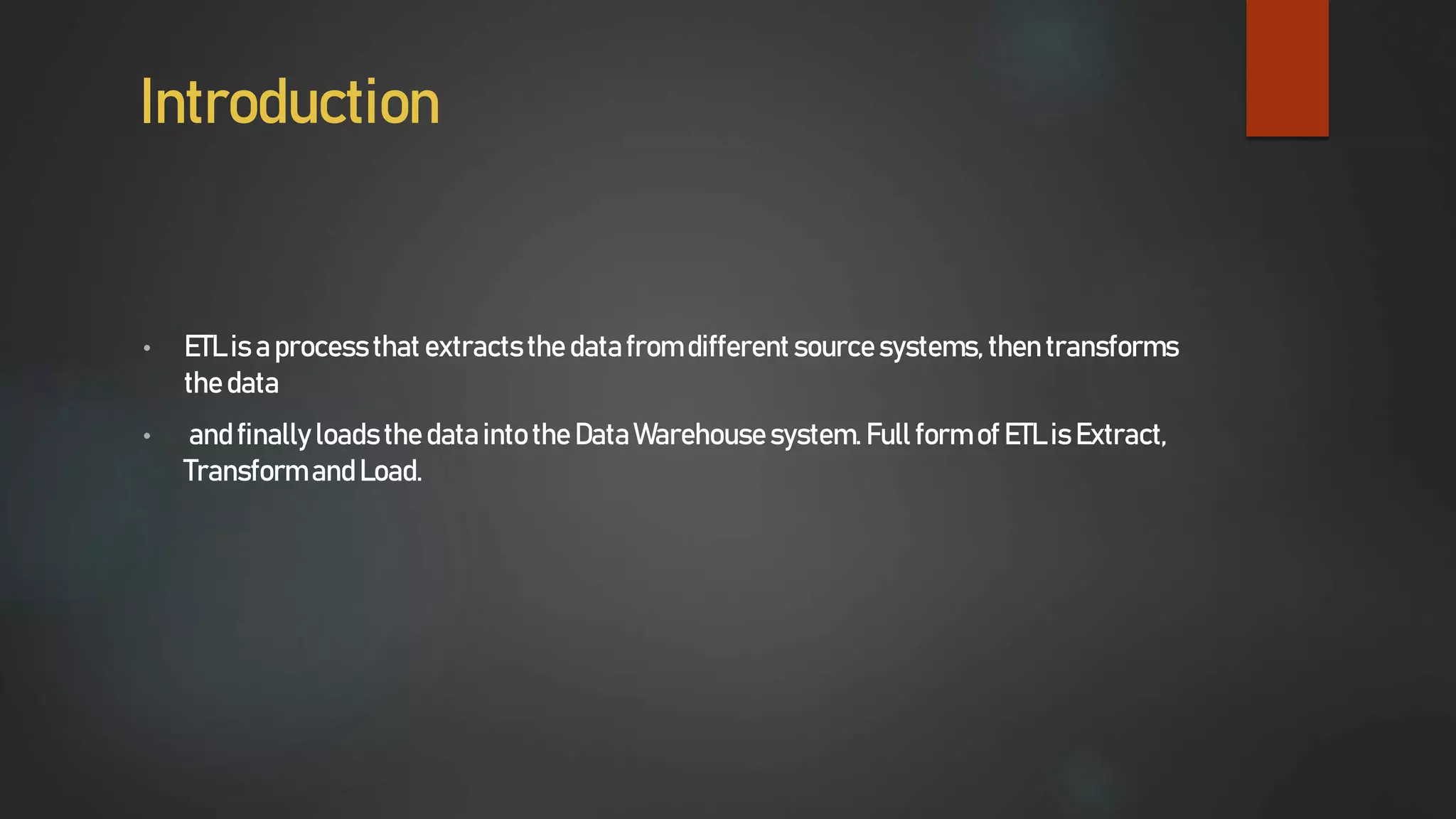 ETL processes , Datawarehouse and Datamarts.pptx