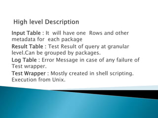 ETL test automation framework | PPTX