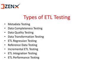 etl testing training in Madhapur hyderabad | PPT