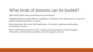 Etl with talend (data integeration) | PPT