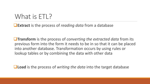 Etl with talend (data integeration) | PPT