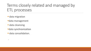Etl with talend (data integeration) | PPT