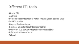 Etl with talend (data integeration) | PPT