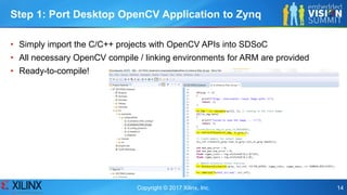 "OpenCV on Zynq: Accelerating 4k60 Dense Optical Flow and Stereo Vision ...