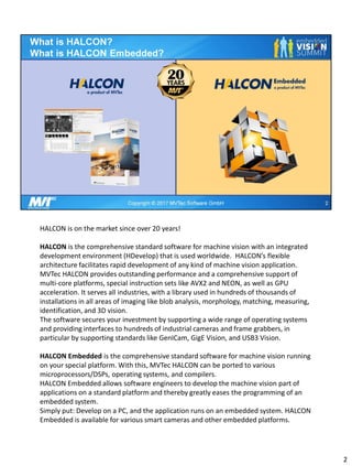 "Embedded Vision Made Smart: Introduction to the HALCON Embedded ...