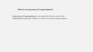 Expression of Congratulations | PPTX